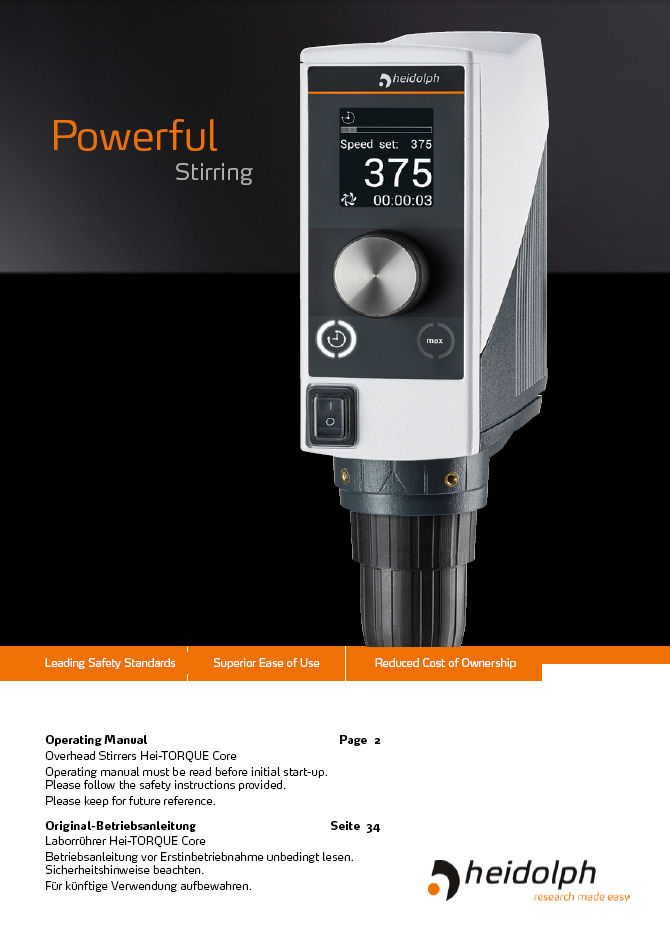 Heidolph Instruments : Operation Manuals